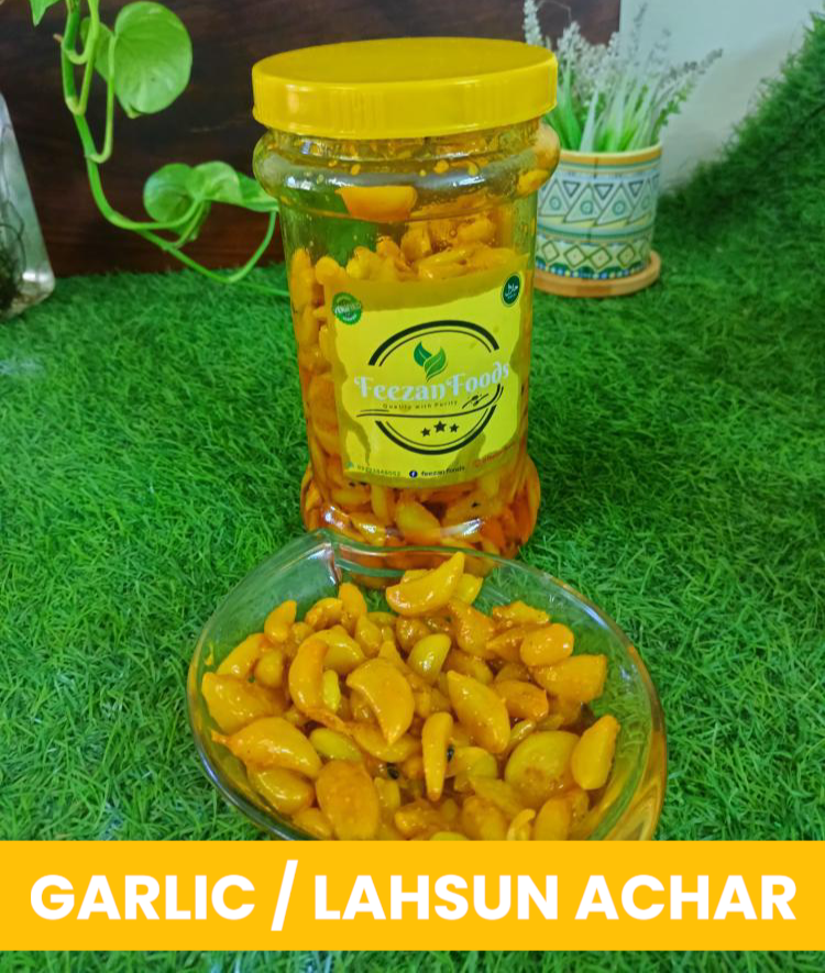 GARLIC / LAHSUN Achar in Oil – Feezan Foods